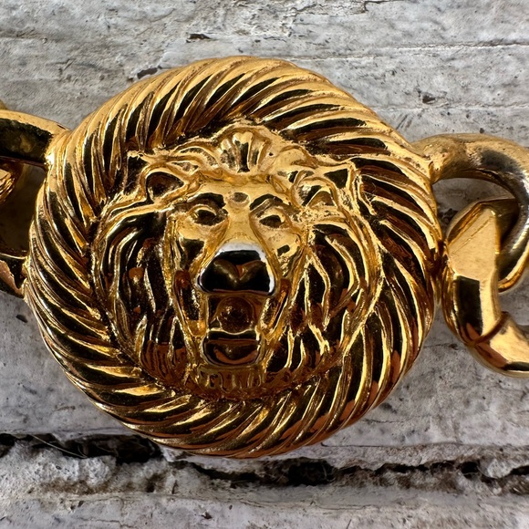 Vintage | Jewelry | Vintage Rare Anne Klein 3 Piece Gold Tone Lion Head ...